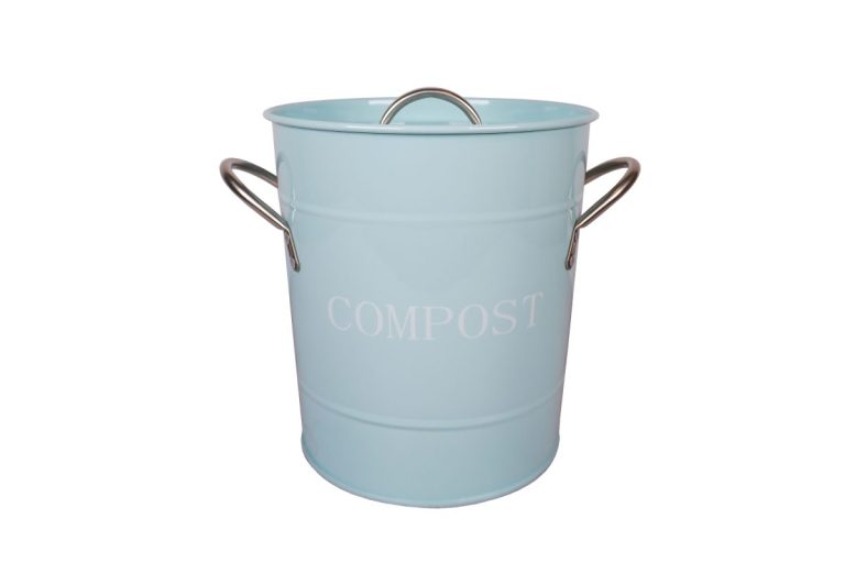 Blue compost bin with white dots 21x19 cm Isabelle Rose - IsabelleRose